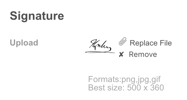 Adding a Handwritten Signature to Your Profile and Sales Documents