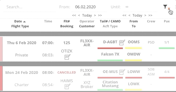 Search / Filter Items in Dispatch