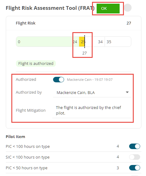 FRAT (Flight Risk Assessment Tool)