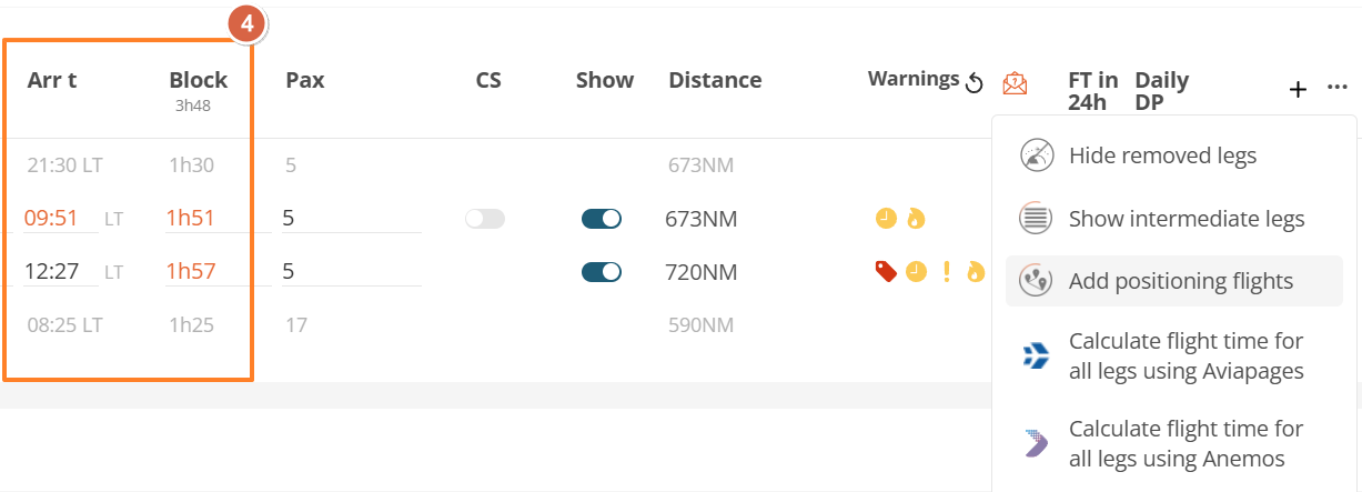 Anemos Flight Time Calculator
